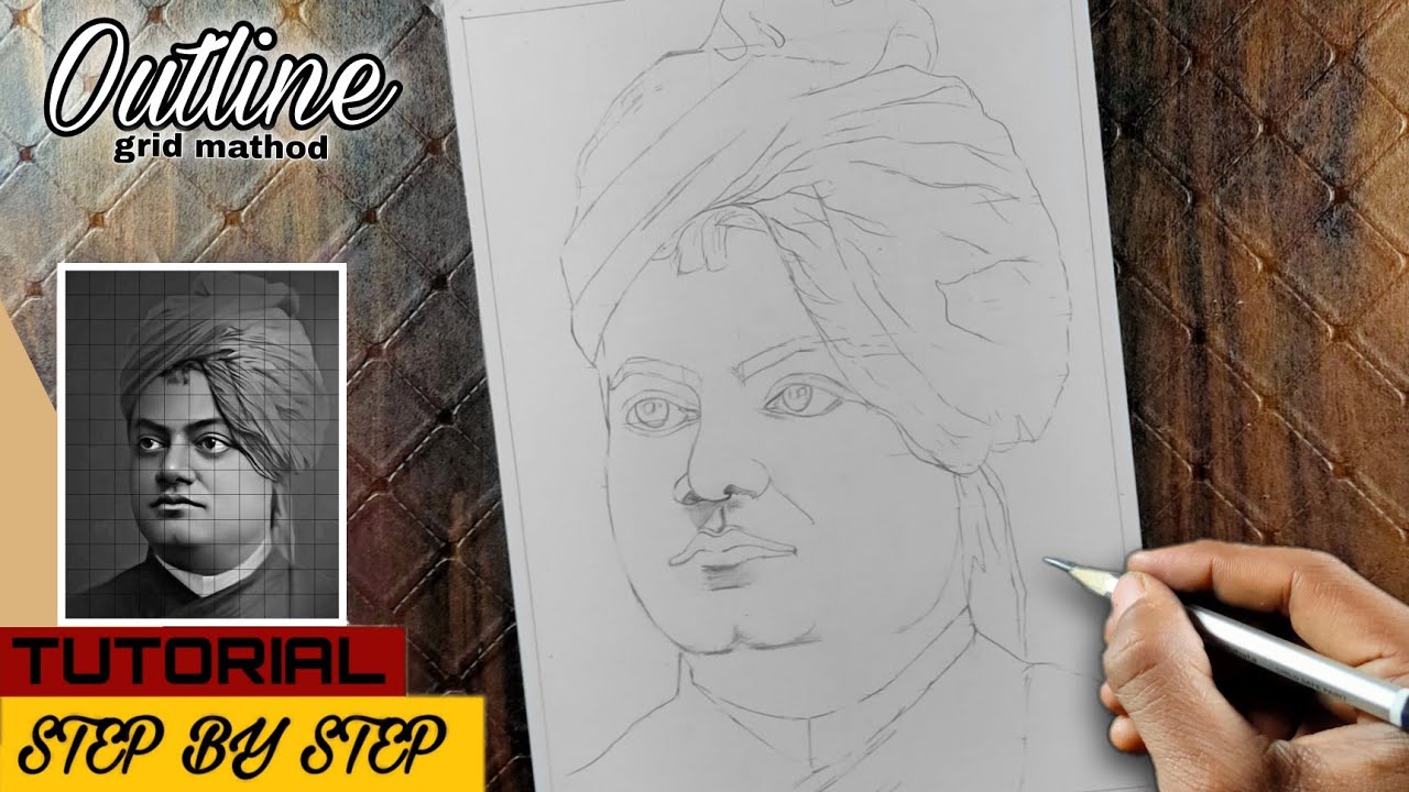 How to draw Swami Vivekananda, Swami Vivekananda drawing, how to use ...