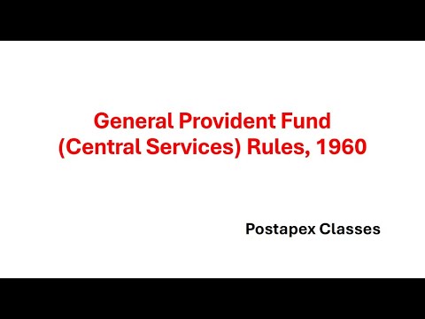 General Provident Fund, 1960~Class-2 - YouTube