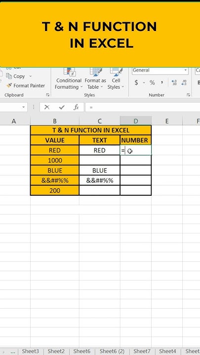 T & N FUNCTION IN EXCEL #excelshorts #shorts #microsoftexcel #msexcel #exceltips #exceltricks # ...