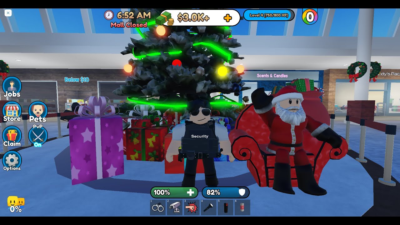Roblox Mall Security Simulator {Christmas Update/Gameplay} - YouTube