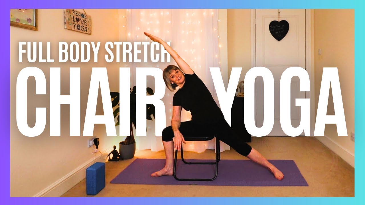 CHAIR YOGA for BEGINNERS and SENIORS - Gentle FULL BODY STRETCH - YouTube