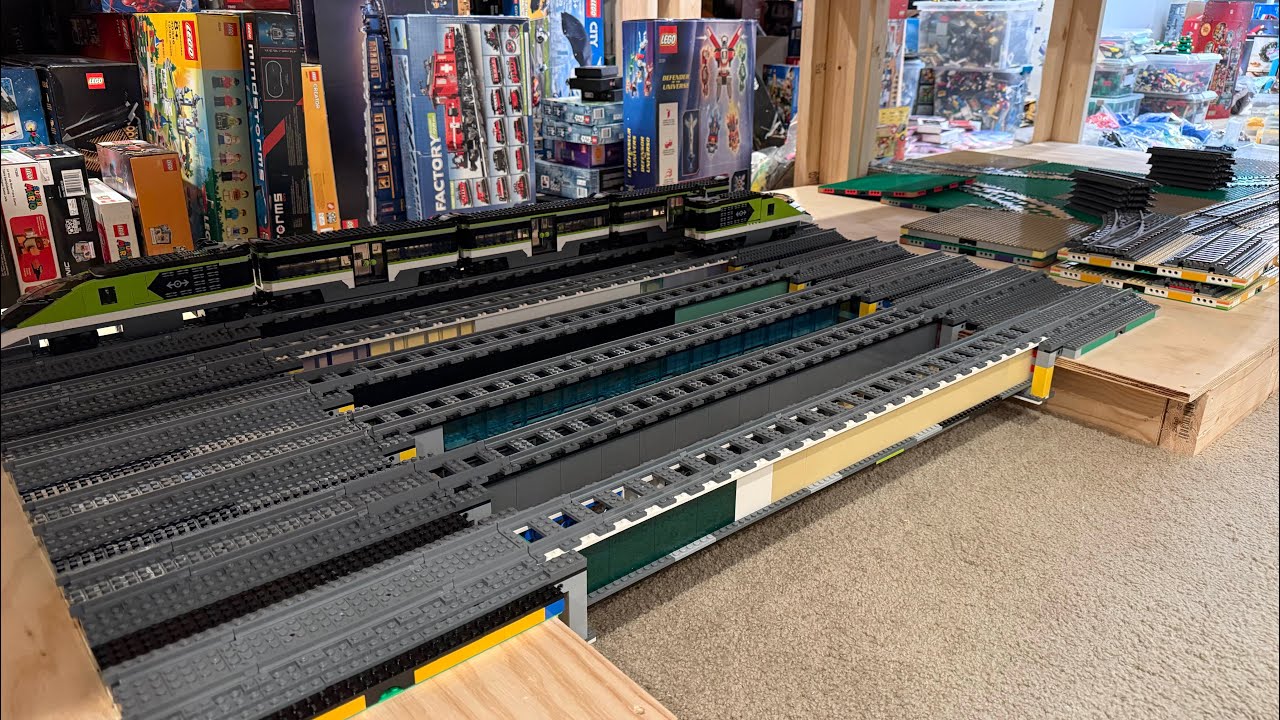 LEGO Trains - Train Bridges On New Lower Layout - YouTube