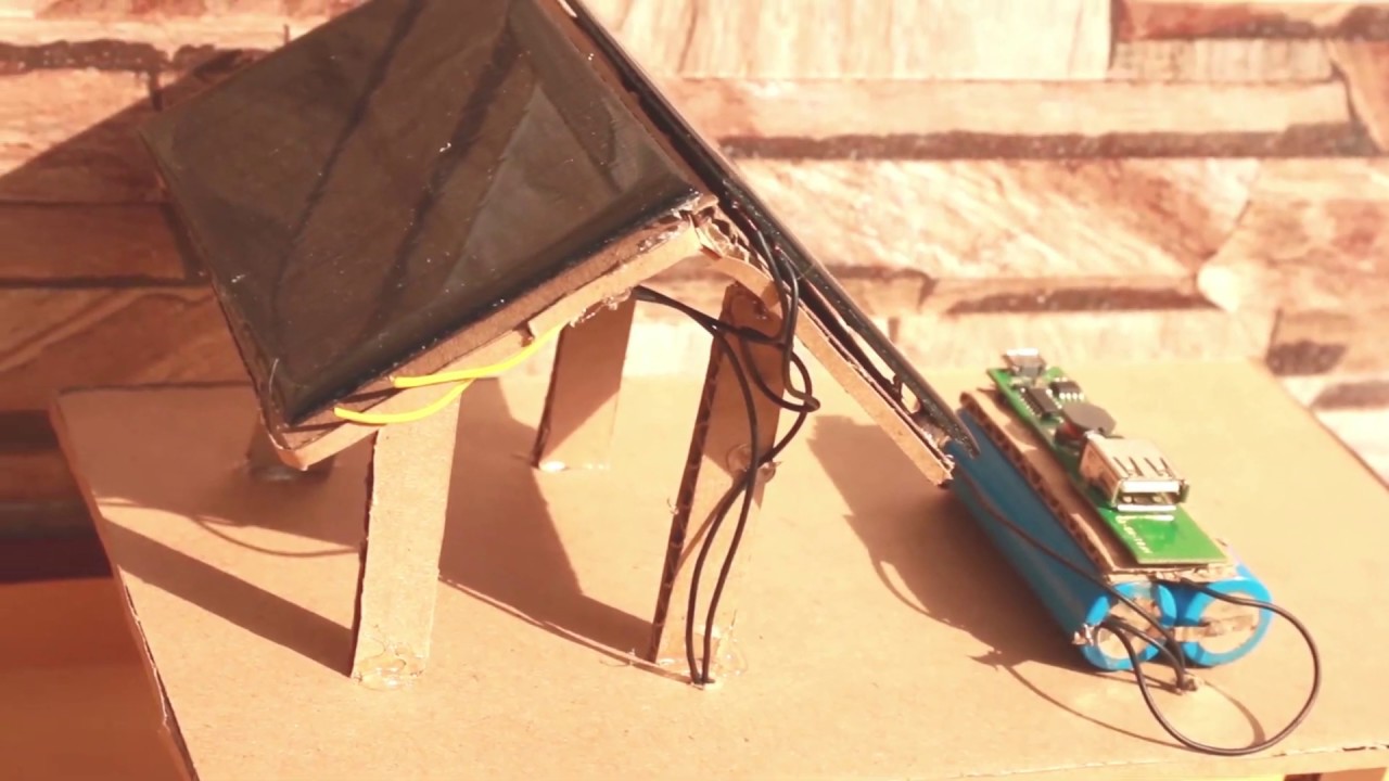 Making Simple solar Cell Power bank from cardboard - YouTube