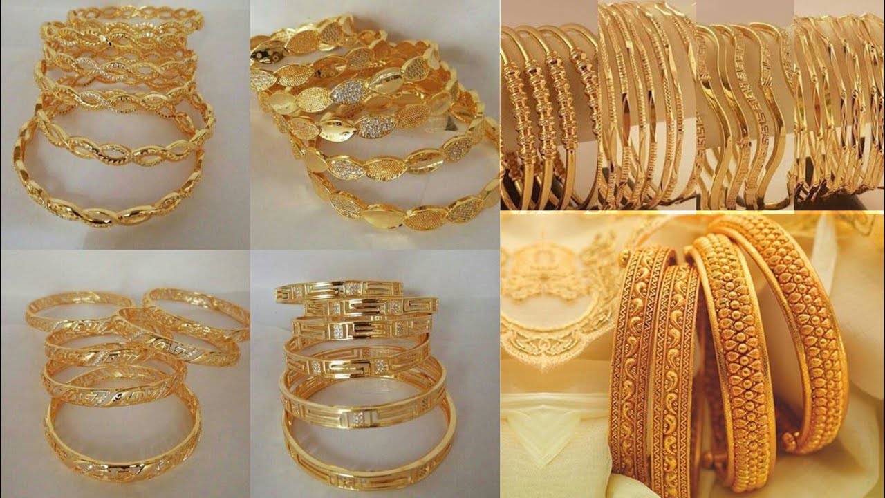 latest unique beautiful style gold bangles fantastic ideas - YouTube