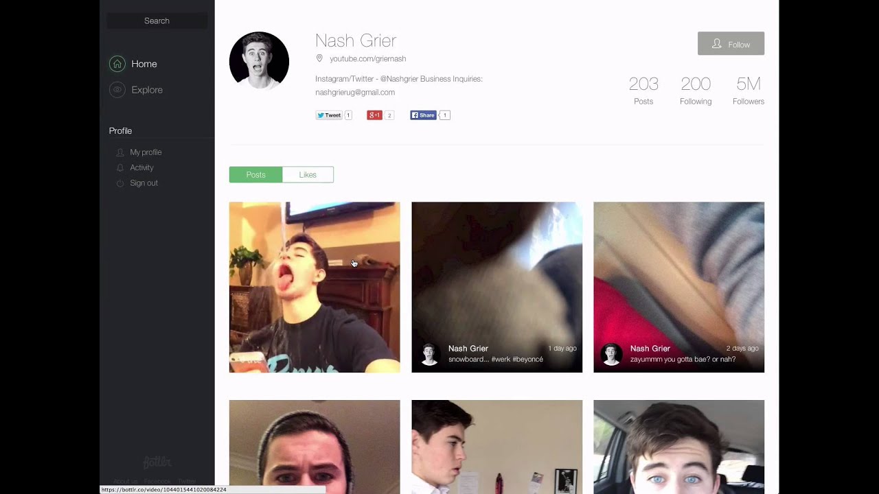 Bottlr - The most complete Vine viewer online - YouTube