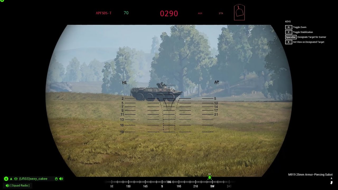 ASLAV-25 finds BTR-82A in the battlefield SQUAD (CA vs RU) - YouTube