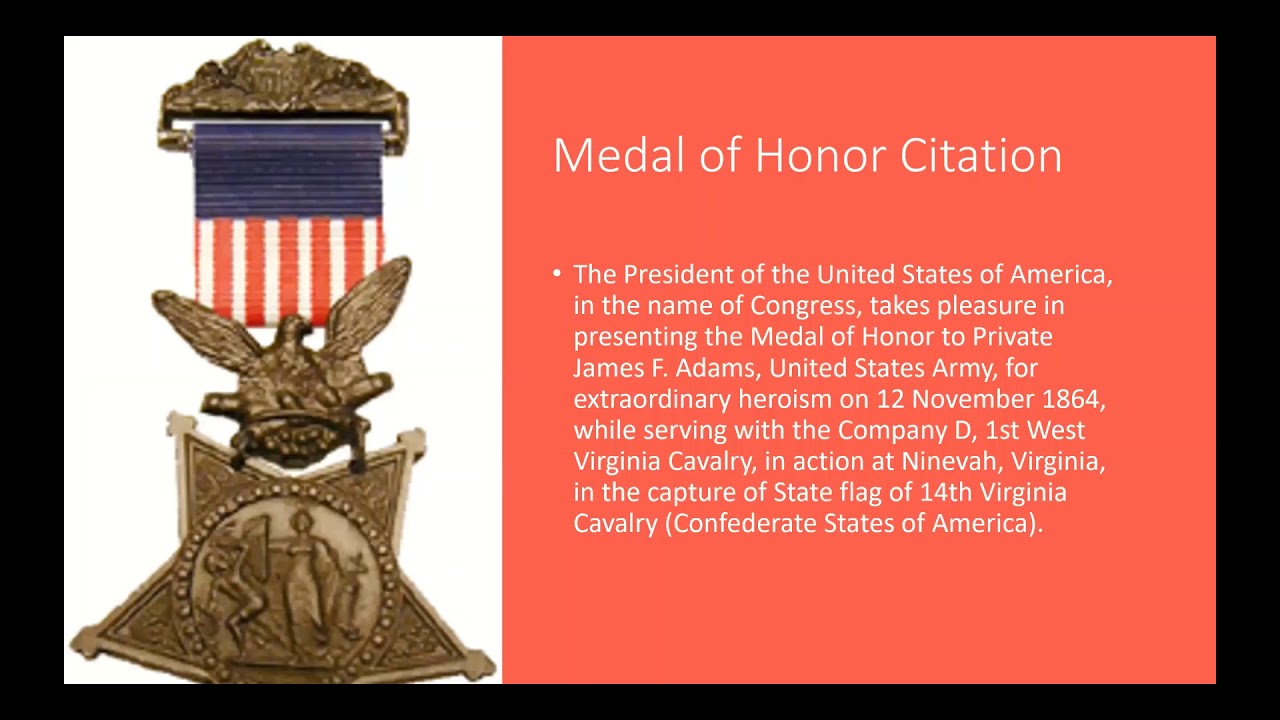 Medal of Honor Stories Episode 2: PVT James F. Adams (Civil War) - YouTube