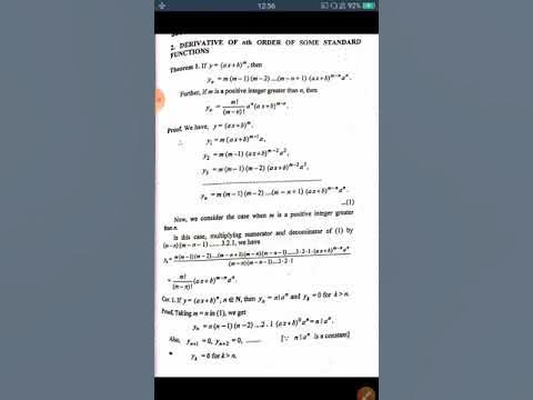 Derivative of nth order of some standard functions - YouTube