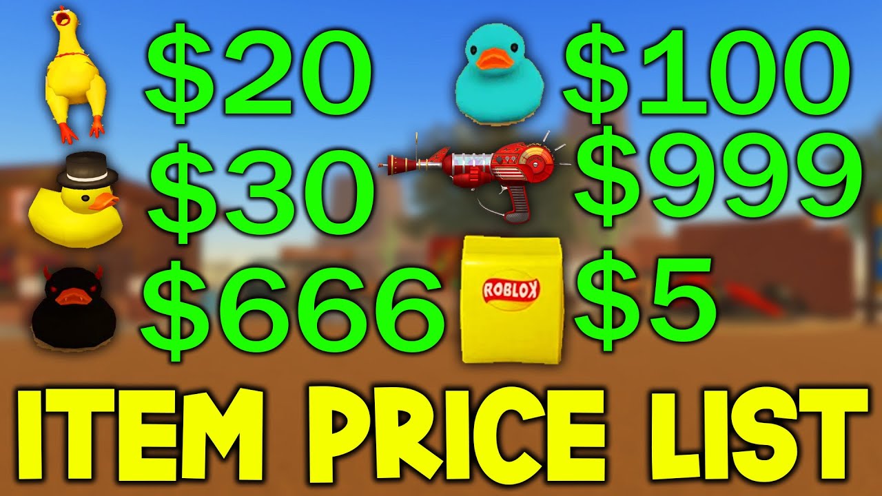 *NEW* ALL ITEMS VALUE in A DUSTY TRIP! ROBLOX - YouTube