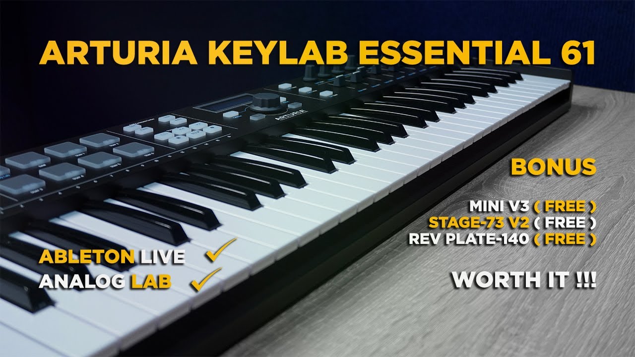 Review Keylab Essential 61 Midi Controller Catchy Dari Arturia - YouTube