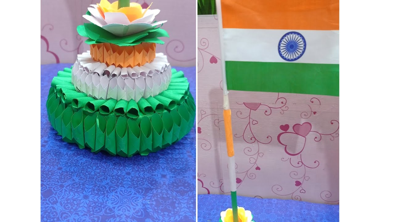 Independence day Craft ideas#15 August#Craft Creative/Tricolour craft ...