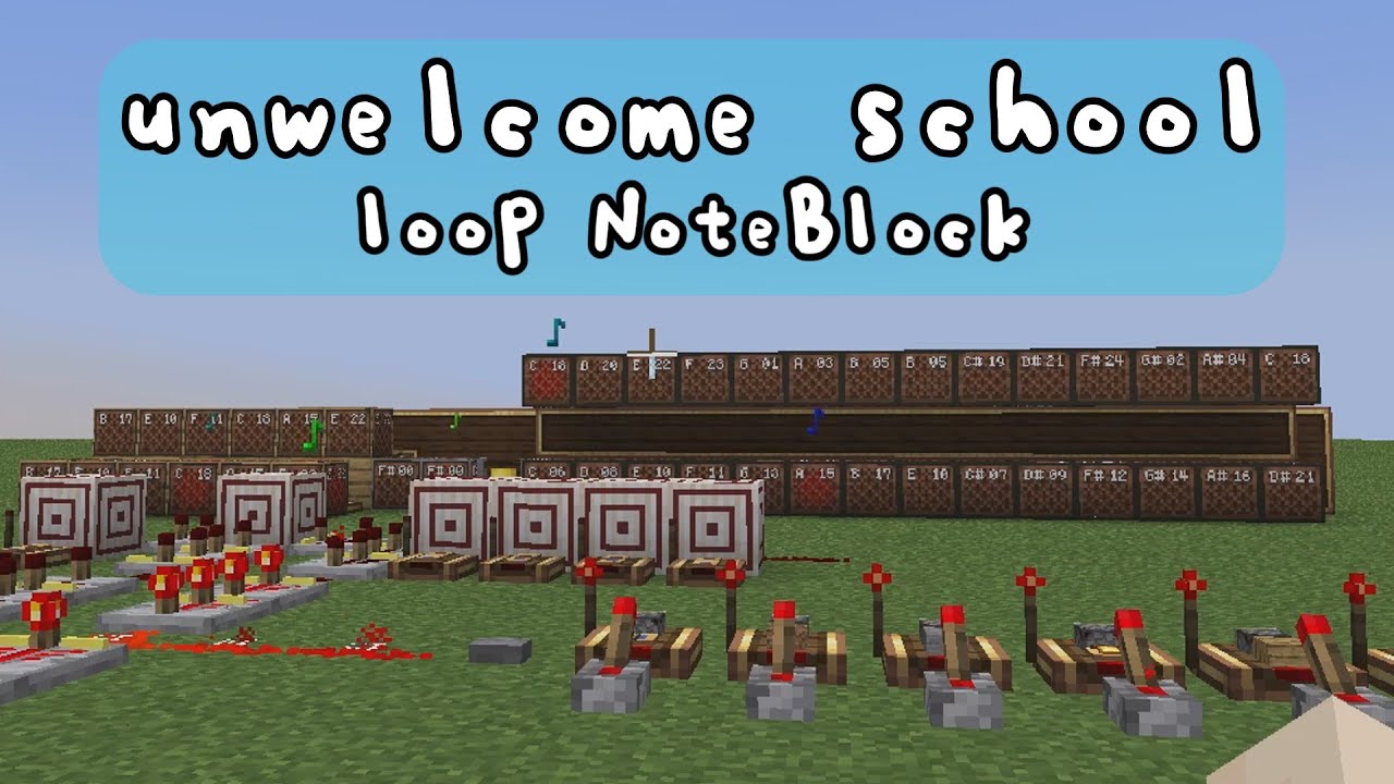 Minecraft - Loop NoteBlock unwelcome school - YouTube