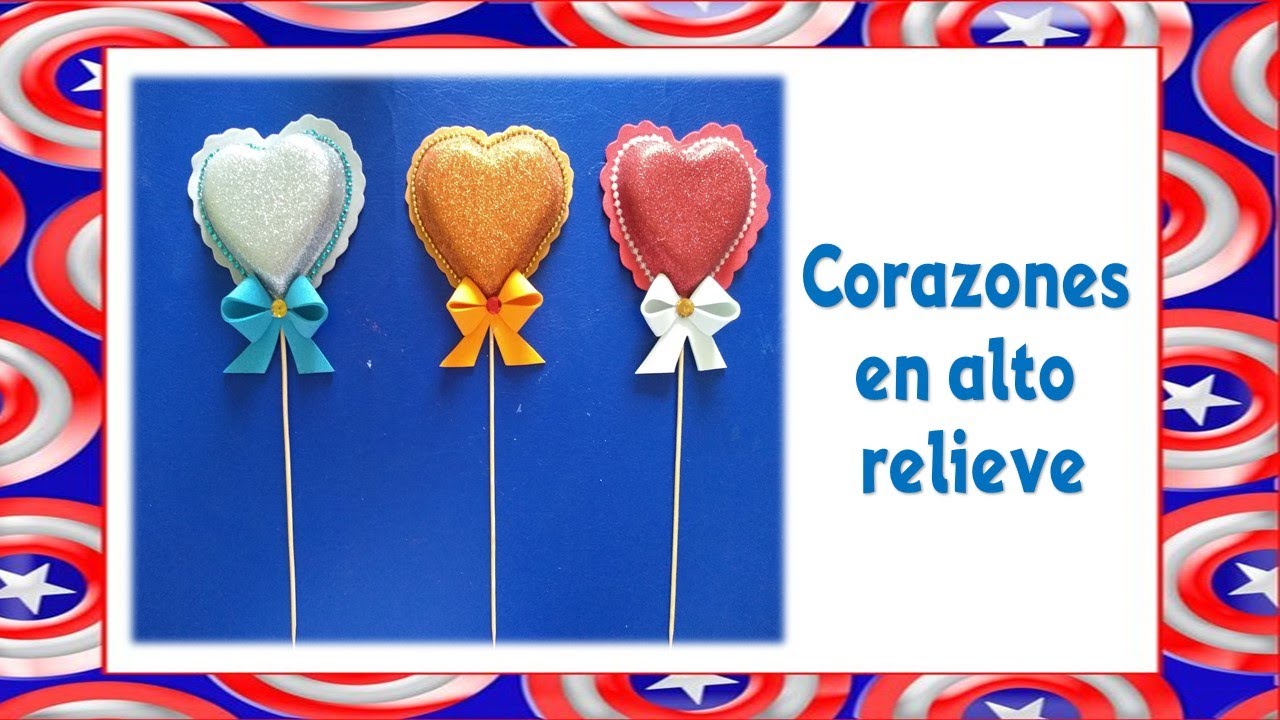 Corazones en alto relieve - YouTube