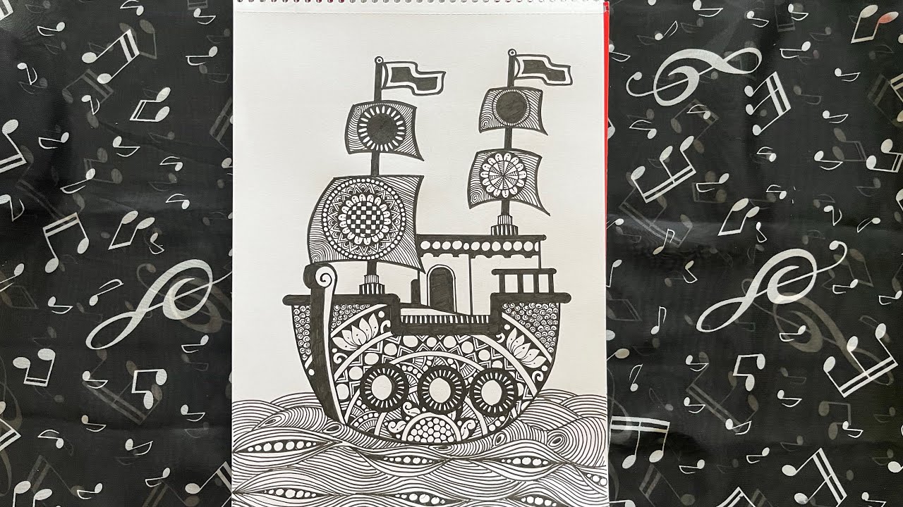 Mandala Art || Sailboat Mandala || New Pattern || Doodle Art || Step by ...