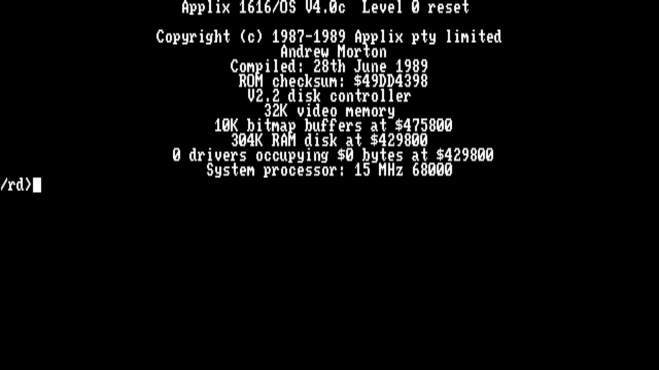 Applix 1616 V4.0c - YouTube