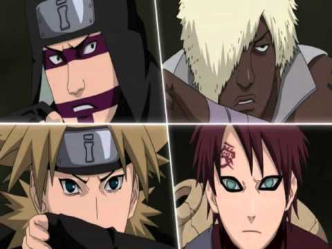 Sasuke Vs Raikage, Tsuchikage, Mizukage And Kazekage - Run Away