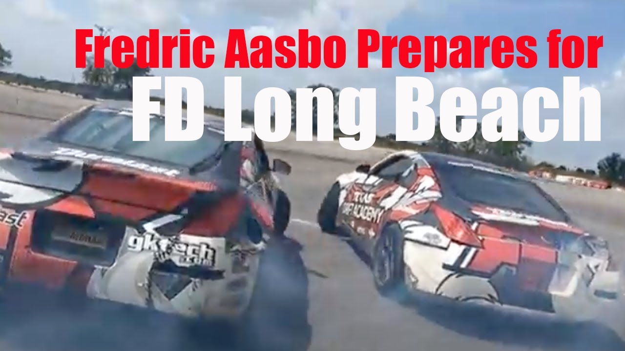 Fredric Aasbo preps for FD Long Beach at Texas Drift Academy - YouTube