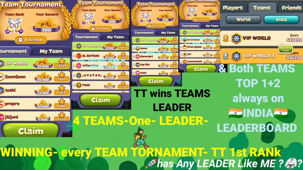 Team Tournament Strategy | Every Tournament WINS Team LEADER - YouTube