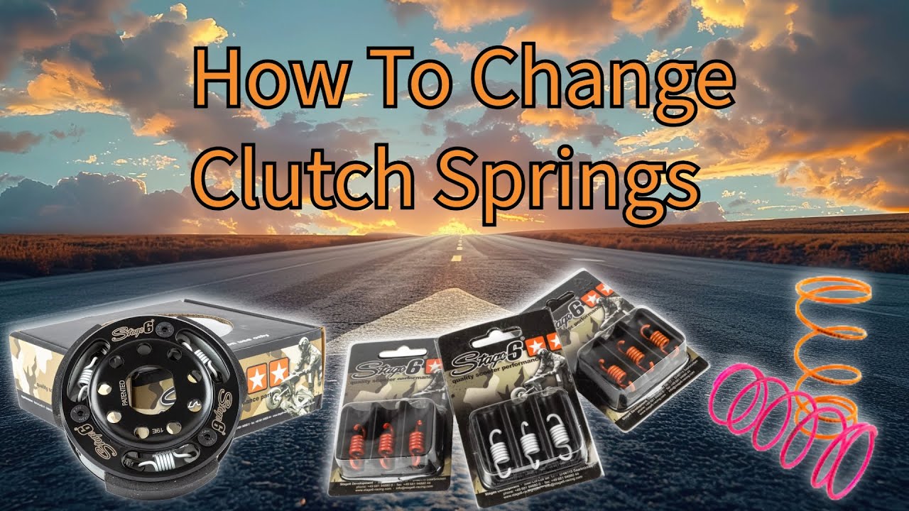 how to change scooter clutch springs and contra/torque spring - YouTube