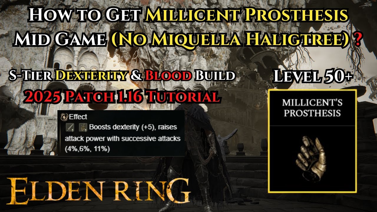 Elden Ring How to Get Millicent Prosthesis Talisman Mid Game ? 2025 ...
