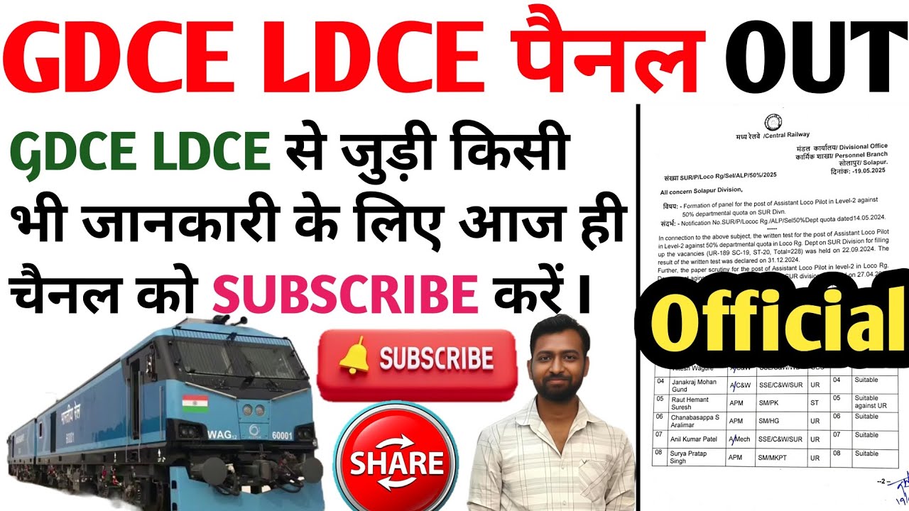 GDCE LDCE पैनल OUT || GDCE LDCE से जुड़ी किसी भी जानकारी को पाने के लिए ...