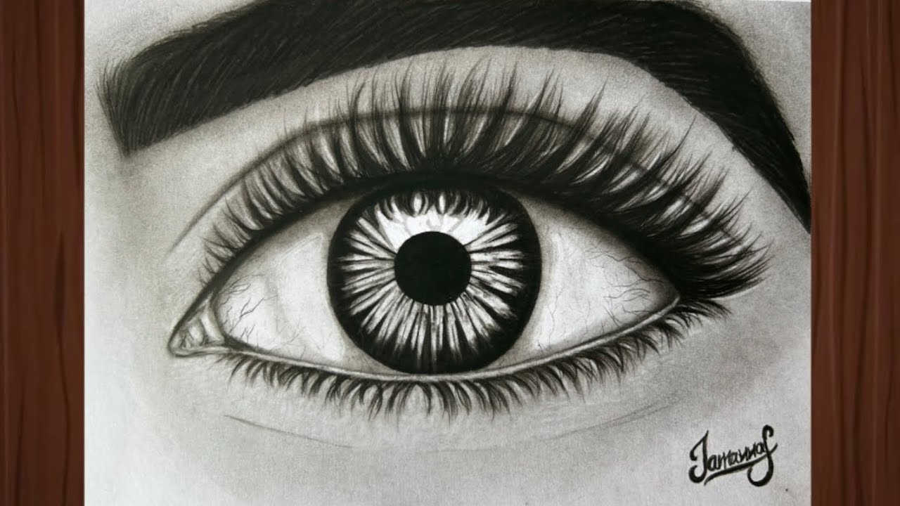 How to draw a realistic drawing || Easiest eye drawing tutorial || Easy ...