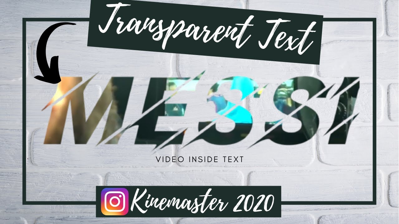 Transparent Text Animation| See through text| KINEMASTER TUTORIAL - YouTube