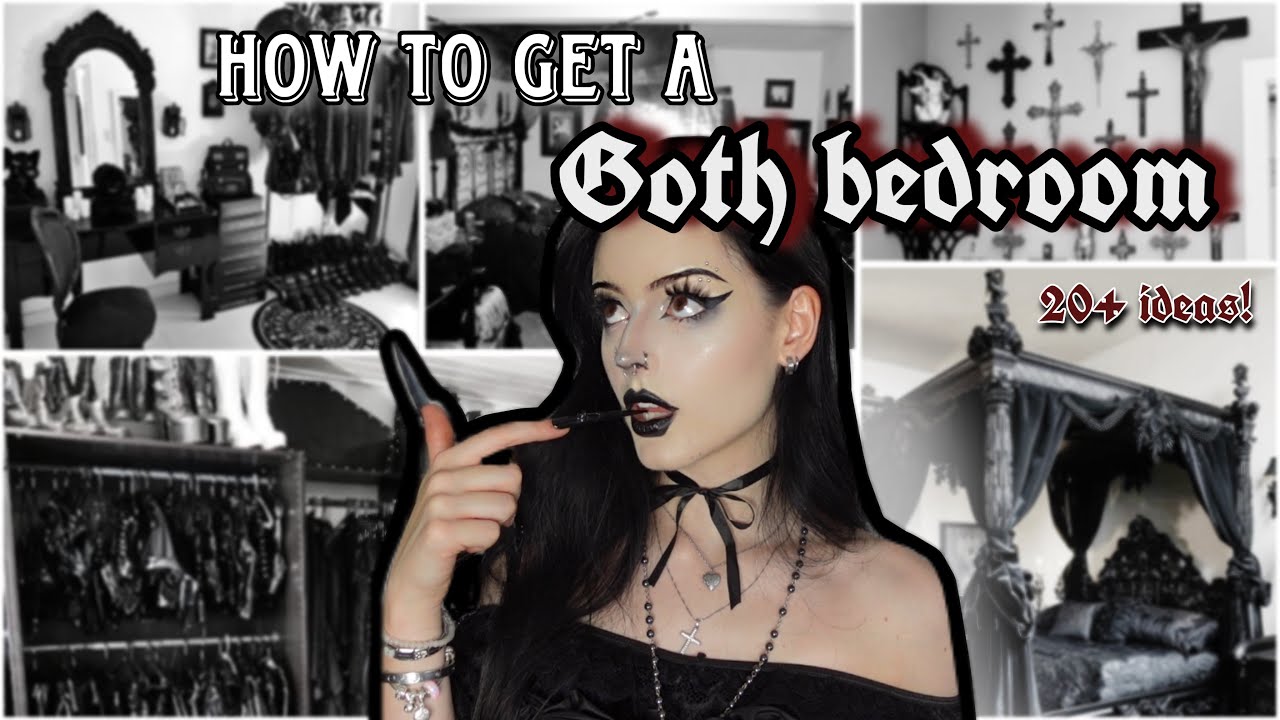 How to glow up your goth bedroom | 20+ cheap ideas! - YouTube