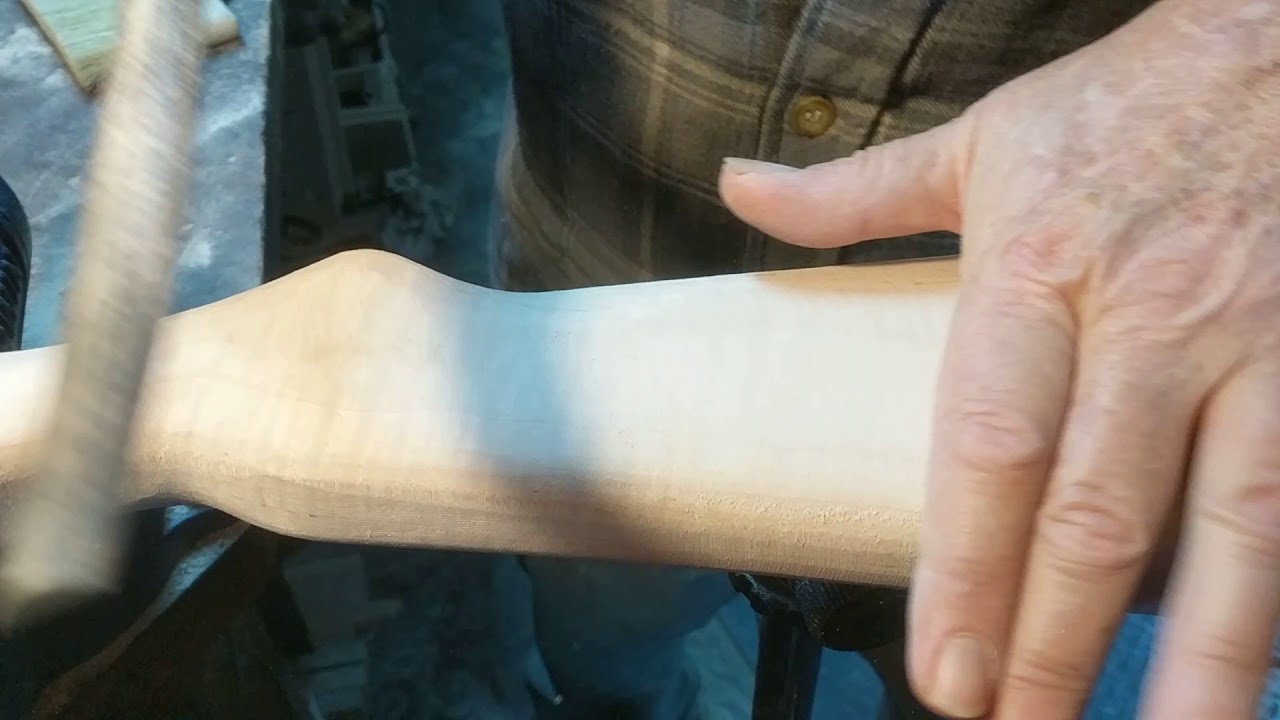 Shaping and profiling rifle stock - YouTube