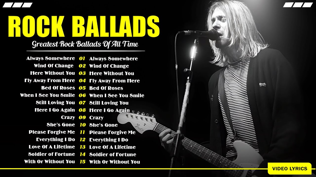 Top Rock Ballads Hits From The 70s 80s 90s Mix - A Selection of the ...
