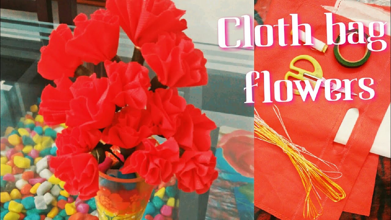 best out of waste👌 / making flower bunches using cloth bag💯 - YouTube