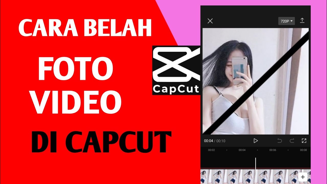 Cara Membelah foto jadi dua di Capcut || cara memotong foto video di aplikasi Capcut jadi 2 ...