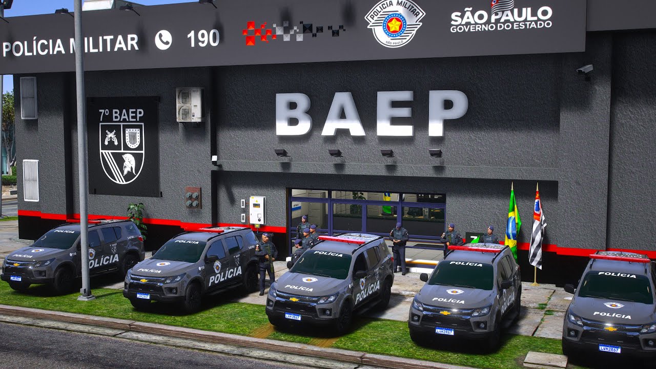 NOVO BATALHÃO do 7º BAEP + ABORDAGEM na FAVELA PMESP | GTA 5 POLICIAL ...