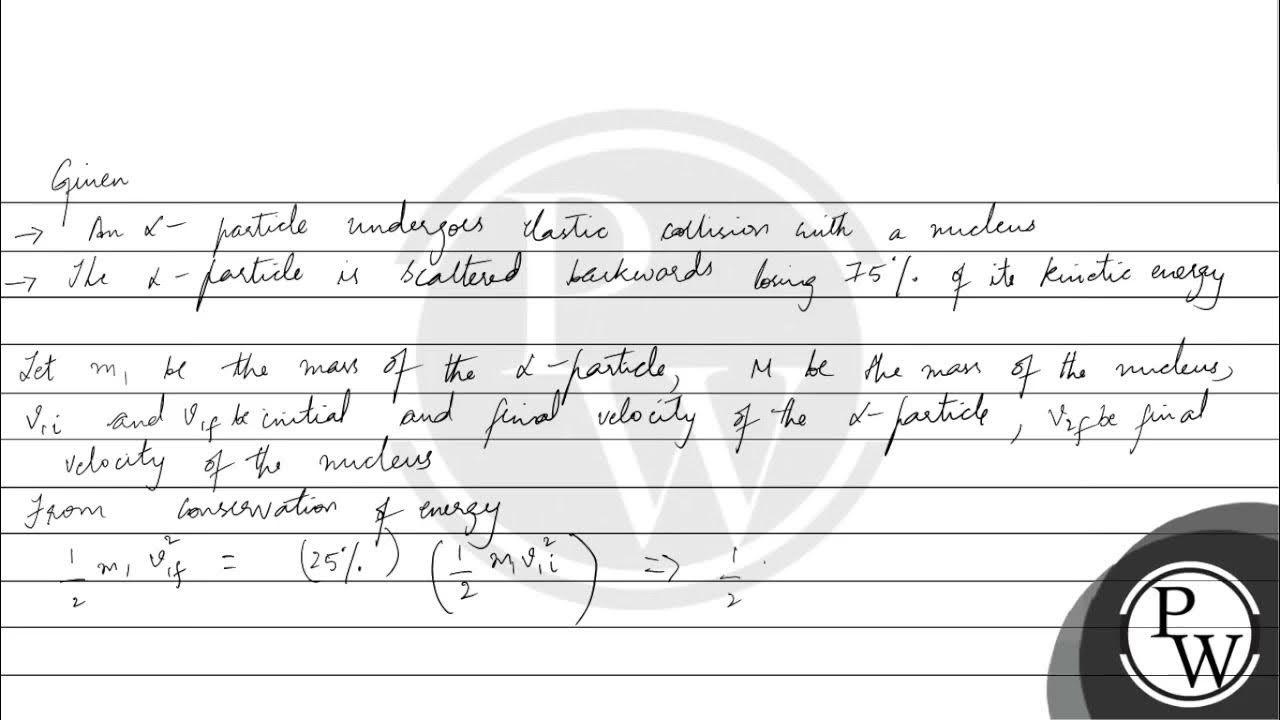 An α-particle of mass m suffers one dimensional elastic collision with a nucleus of unknow ...