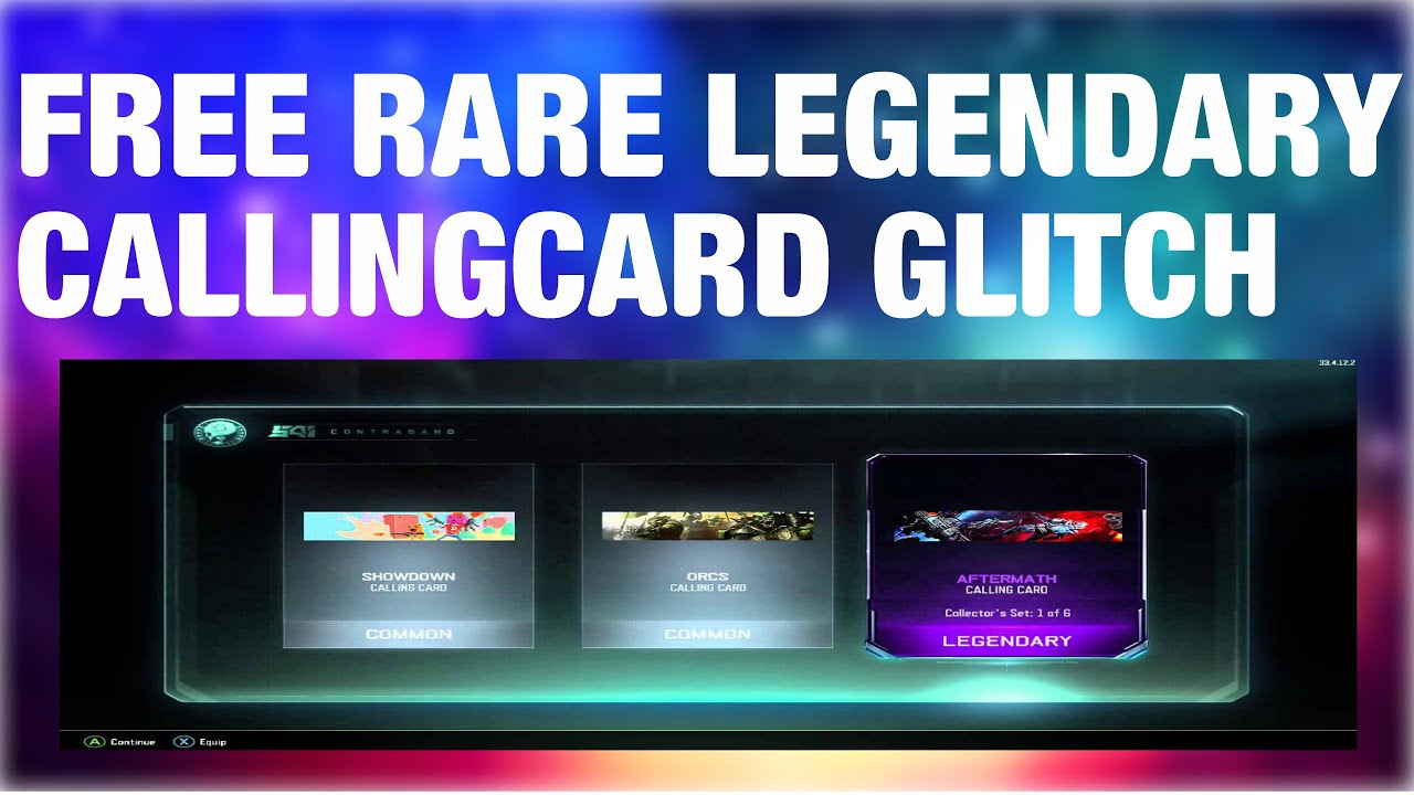 BO3 Rare Legendary calling card Glitch *Easy* - YouTube