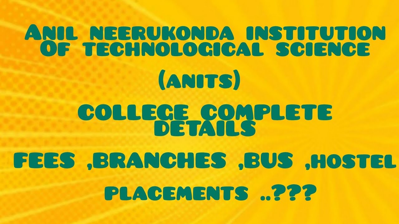 Anits college complete details in one video## #eapcet #important - YouTube