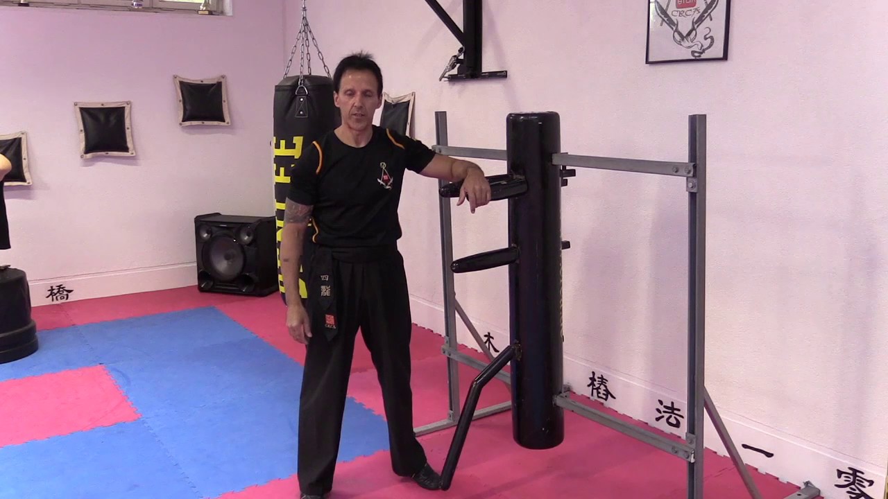 Wing Chun - Wooden Dummy Drill - Siu Gan Jeep - Gum Sau Variation - YouTube