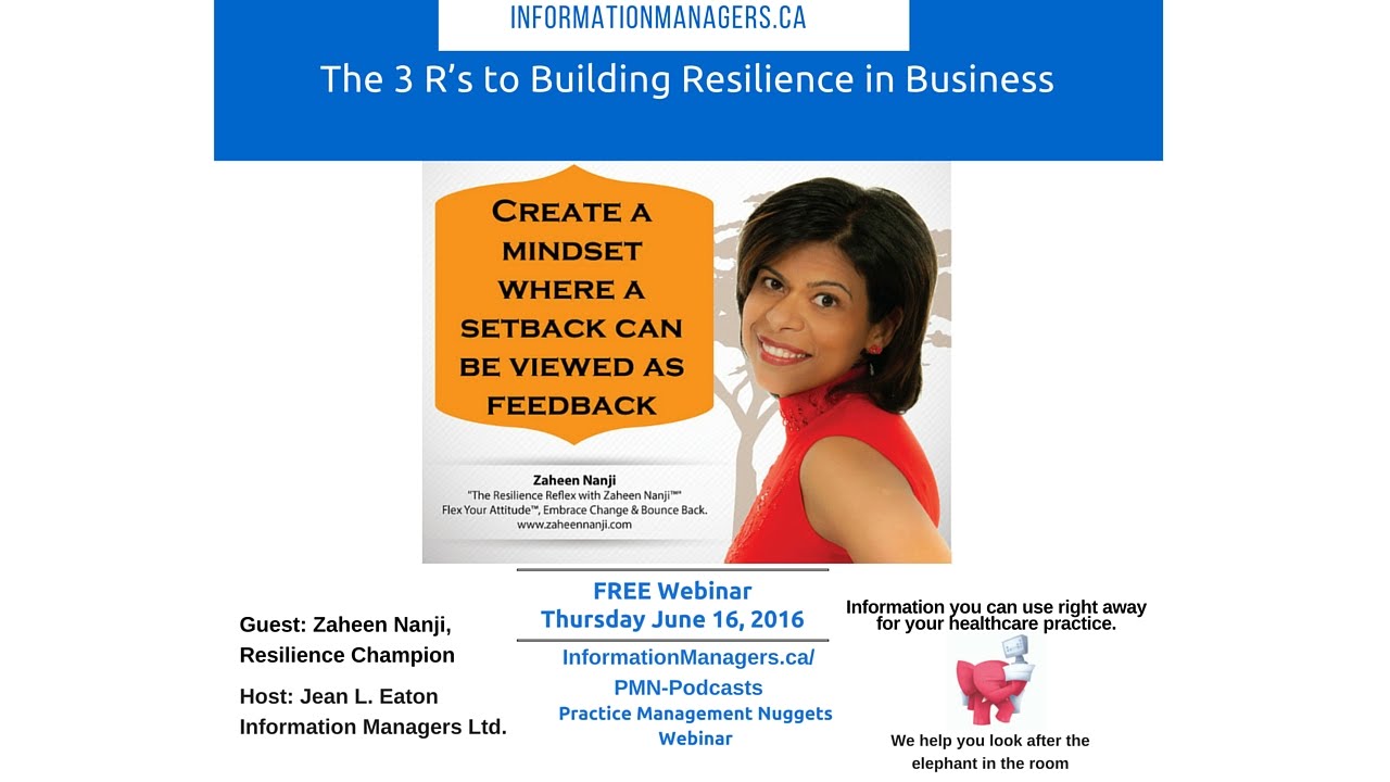 The 3 R’s to Building Resilience in Your Healthcare Business - YouTube