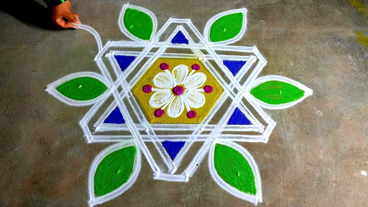 Navaratri special stat lotus rangoli|5*3 dasara muggulu|vijayadasami ...