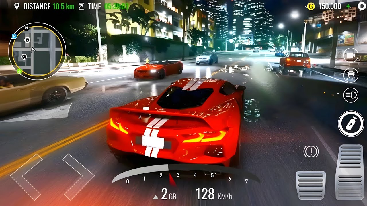 Traffic driving car simulator Offline game - YouTube
