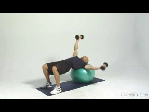 Stability Ball Alternating Chest Flies - YouTube