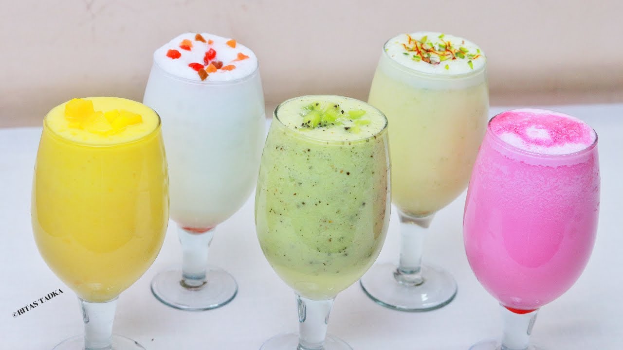 इन गर्मियों में मजा लीजिये 5 तरीके की लस्सी का | Lassi Recipe | How to ...