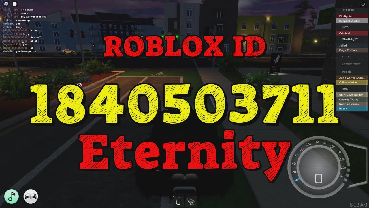 ETERNITY Roblox Song Codes - YouTube