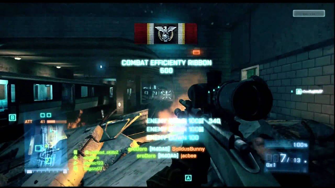 BF3 M40A5 (6 man kill feed) KLF oroDoro - YouTube