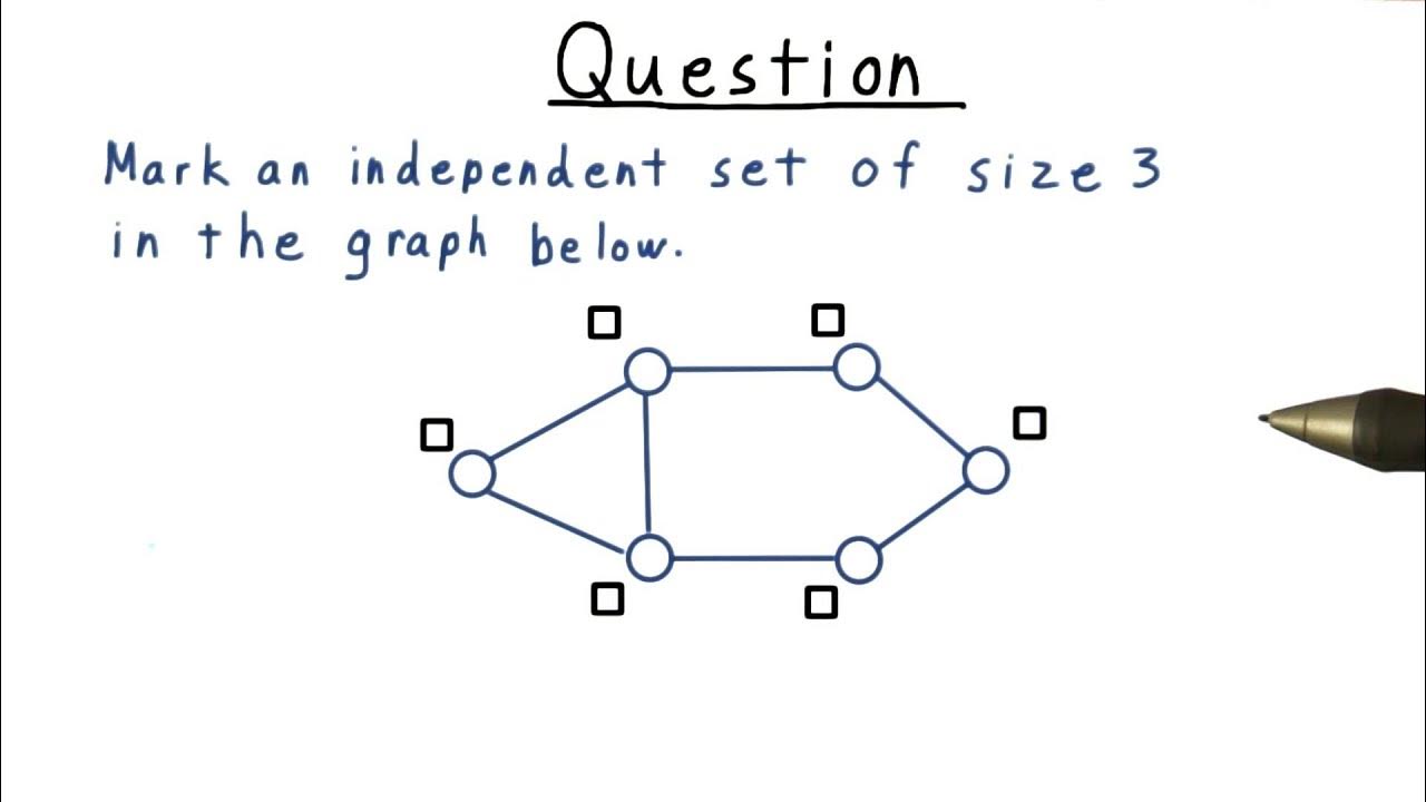 Find an Independent Set Quiz - Georgia Tech - Computability, Complexity, Theory: Complexity ...