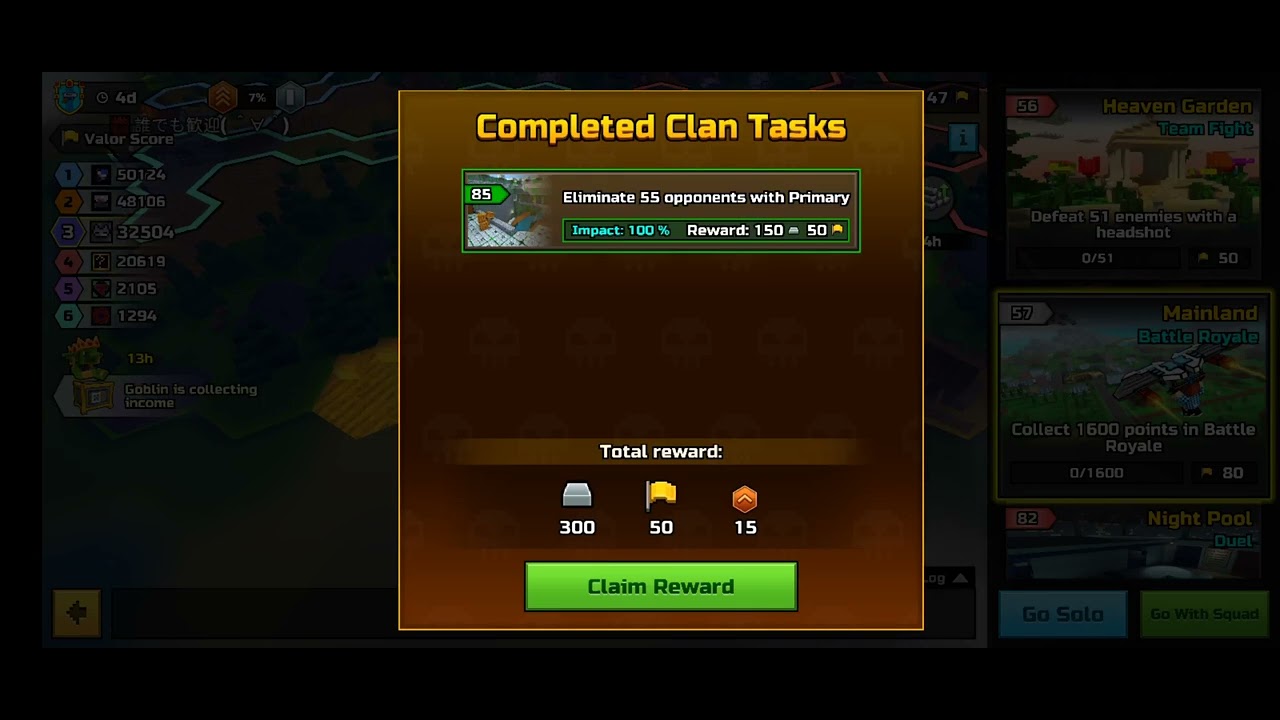 Completed Clan Tasks 2 - Pixel Gun 3D - PG3D - YouTube