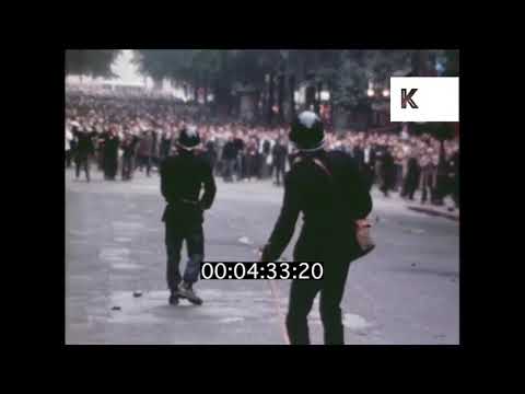 1968 Paris Rioters Face Off Against Police | Kinolibrary - YouTube