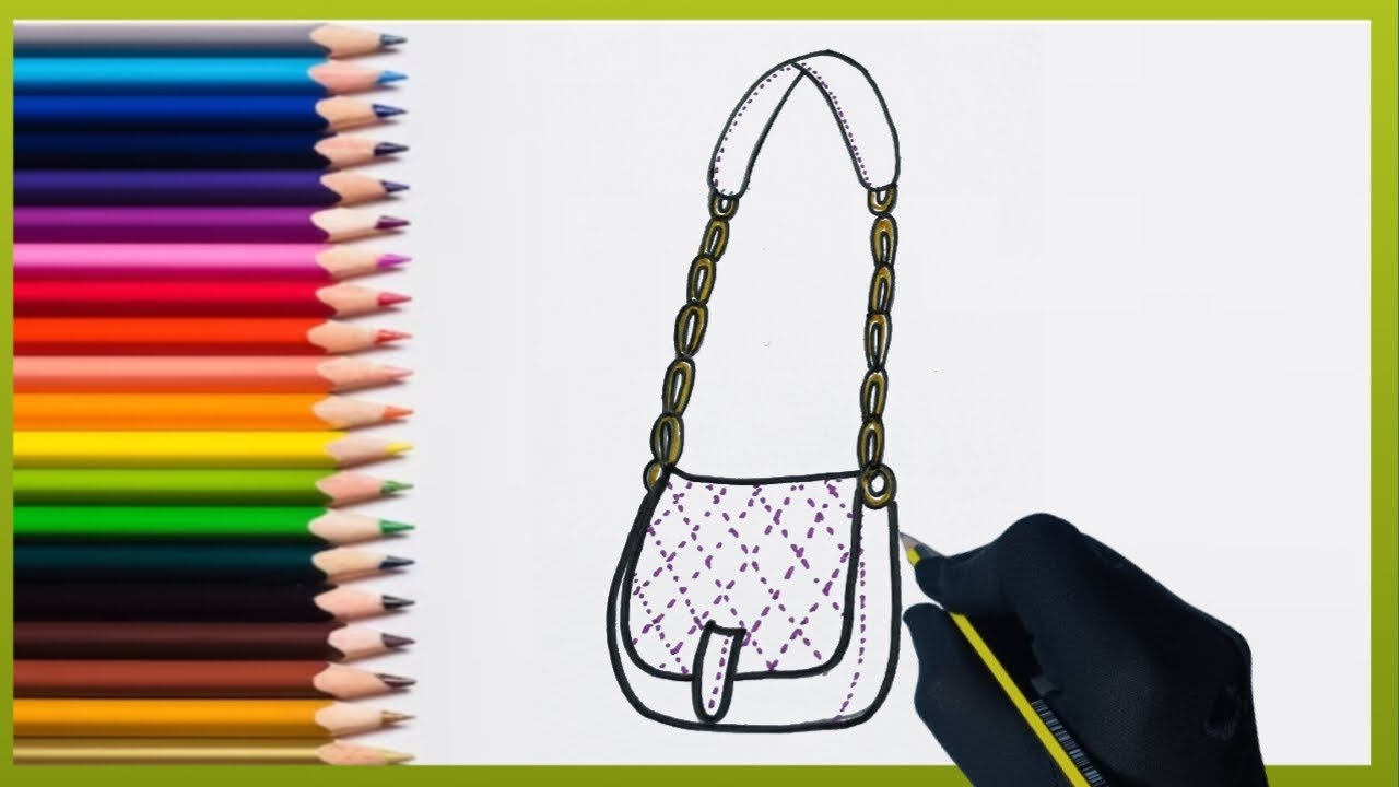 Handbag drawing |How to draw a handbag easy #handbagdrawing #handbag ...