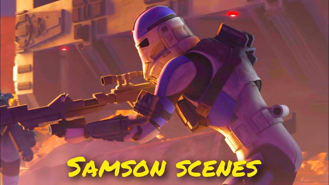 All clone trooper Samson scenes - The Bad Batch - YouTube