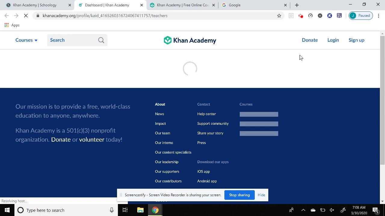 How to sign into google and Khan Academy - YouTube
